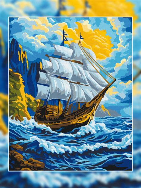 Картини по номерам Україна Картина за номерами Вітер у вітрилах Bs54243 Ціна 275 грн