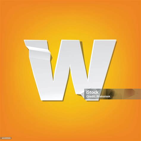 소문자 W 배 영어 알파벳 새로운 디자인 3차원 형태에 대한 스톡 벡터 아트 및 기타 이미지 3차원 형태 구부리기 그늘 Istock