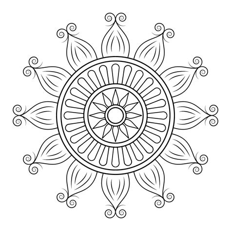 Easy Mandala Design Template Svg Ai Eps Pdf  Png File Masterbundles
