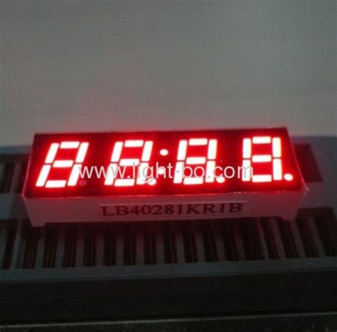 High Brightness 4 Digit 7 Segment LED Clock Display Various Character Height And Colour