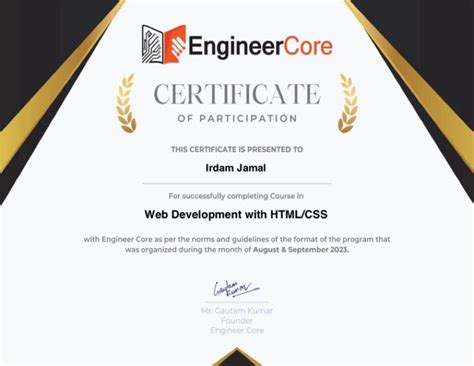 Webdevelopment Html Css Certificationachievement Irdam Jamal