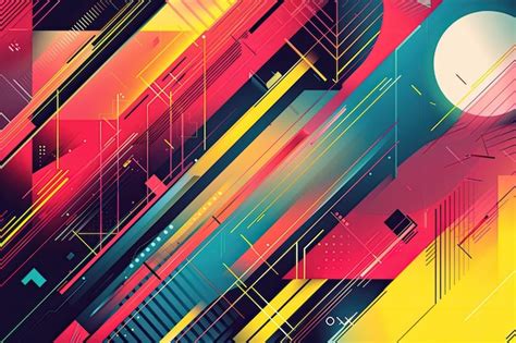 Abstract Background Design Modern Geometric Pattern Vector Illustration Premium Ai Generated Image