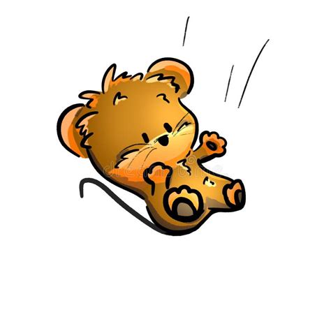 Little Mouse Is Falling Down Cartoon Illustration Stock Illustration