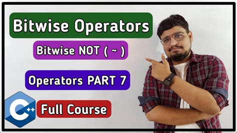 bitwise not bitwise operators in c operators in c c tutorial part 18 youtube