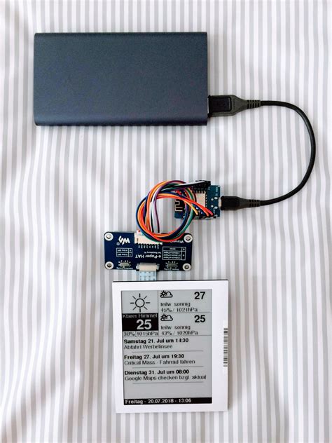 4 2 EPD E Ink Display ESP8266 Wetter Google Kalender 360customs