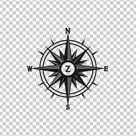 Premium Psd Retro Metal Pocket Compass Front View Isolated On White