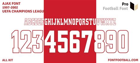 Ajax 1998 2002 Font Pro Football Font