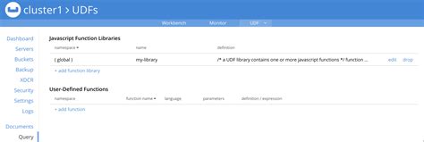 User Defined Functions UI Couchbase Docs