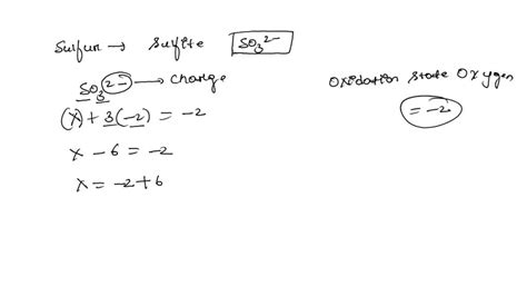 Solved Question 3 2 Pts What Is The Oxidation Number Of Sulfur In The Sulfite Ion So3 6 2 4