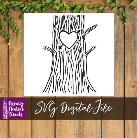 Tree Trunk With Heart Clipart