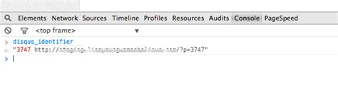 getting disqus identifier from disqus admin panel stack overflow