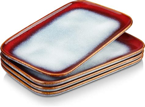 Vancasso Stern Serving Platter And Tray Set 4 Piece Ceramic Serving