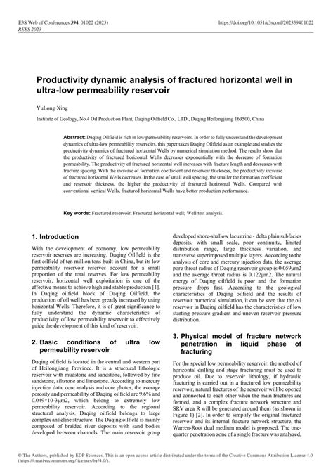 Pdf Productivity Dynamic Analysis Of Fractured Horizontal Well In