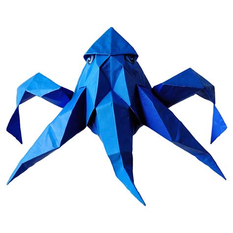 Download Squid Origami Design Png 05242024
