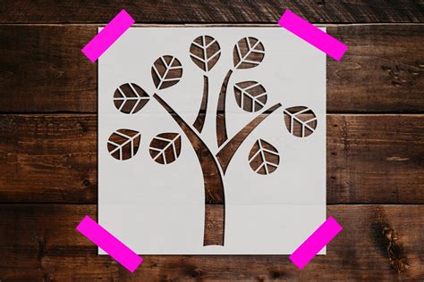 Tree Stencil Reusable Tree Stencil Art Stencil DIY Craft Stencil Painting Stencil