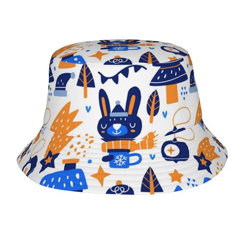 Zicancn Snowflake Winter December Bucket Hat Unisex Print Double Side