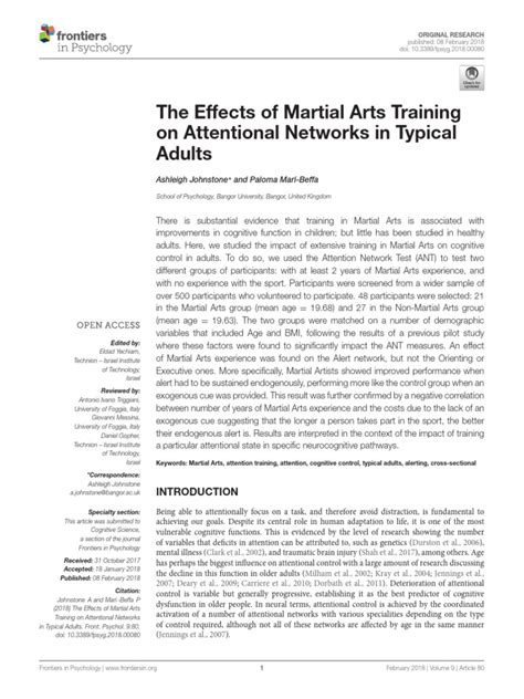 Effects Of Mat On Attentional Networks Pdf