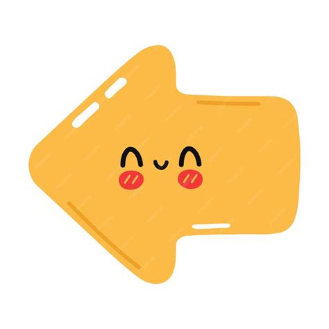Premium Vector Cute Funny Yellow Arrow Icon