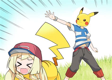 Pokemon Pikachu And Lillie Headswap By Wirtyg1255 On Deviantart