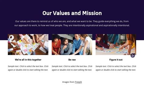 Our Values And Mission Css Template By Nicepage