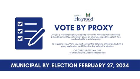 Municipal By Election Vote By Proxy Information Town Of Holyrood