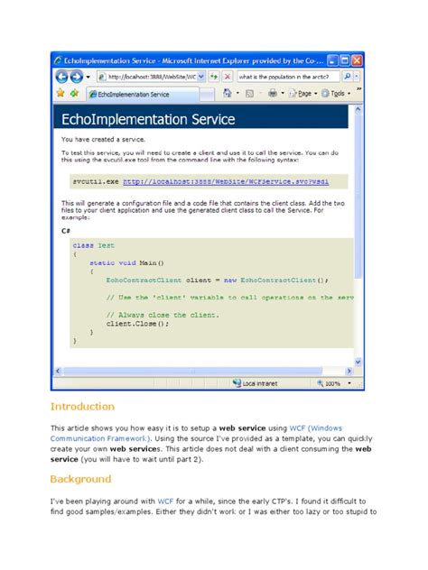 wcf windows communication framework service you will have to wait until part 2 pdf