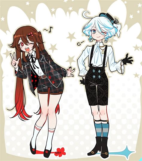 Hu Tao And Furina Genshin Impact Drawn By Pillosopi Danbooru