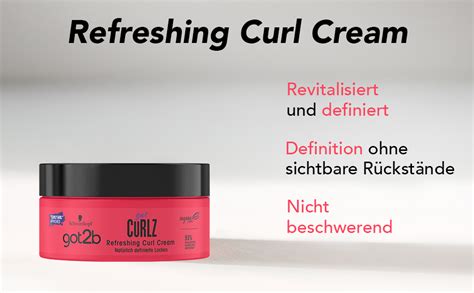 Schwarzkopf Got2b Refreshing Curl Cream Got Curlz 200 Ml Amazon De Kosmetik Parfüms