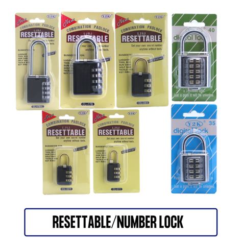 Ons Digit Resettable Combination Padlock Number Lock Non Resettable Lock Lazada Singapore
