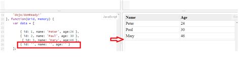 Html Dgrid How Do You Add Blank Rows To The Grid Stack Overflow
