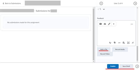 how do i upload feedback to assignments with no submissions teach