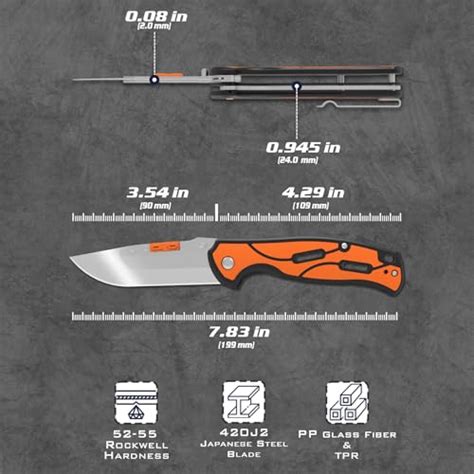 Knine Outdoors Hunting Double Blade Pocket Knife With Replaceable