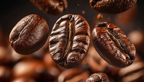 Close Up Photography Of Roasted Coffee Beans On Gray Background Mockup