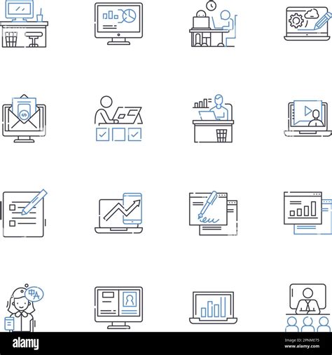 Web Driven Corporation Line Icons Collection Innovation Connectivity Agility Automation
