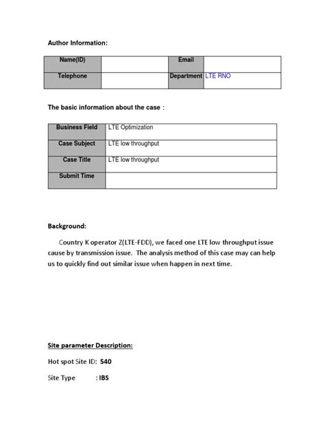 Lte Low Throughput Cause By Transmission Issue Pdf Lte