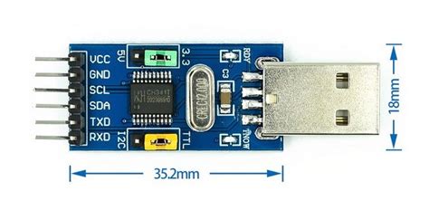 Módulo Conversor Ch341 Usb Para I2c Ttl Serial 5v 3 3v Parcelamento Sem Juros