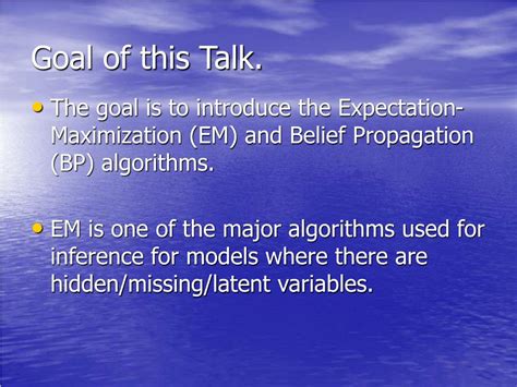 Ppt Expectation Maximization And Belief Propagation Powerpoint