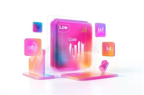 Exploring The Vibrant World Of Low Code Development Through Colorful Coding Symbols And Graphs