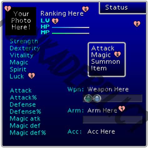 Create You A Fantasy Jrpg Status Window By Funkaderelict Fiverr Create You A Fantasy Jrpg Status Window By Funkaderelict Fiverr