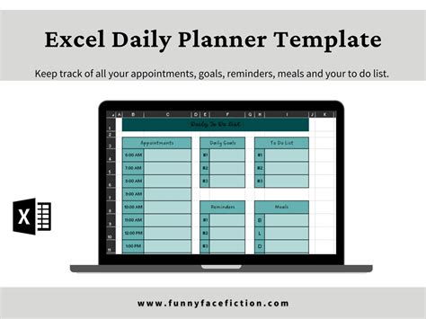 Excel Daily Planner Template Daily Planner Template Excel Etsy