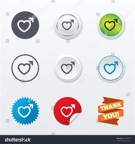 Male Sign Icon Male Sex Heart Stock Vector Royalty Free 250794775