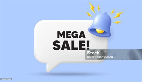 메가 세일 태그 특별 행사 가격 표시 3d 말풍선 배너입니다 벡터 3차원 형태에 대한 스톡 벡터 아트 및 기타 이미지 3차원 형태 가격 고급 Istock