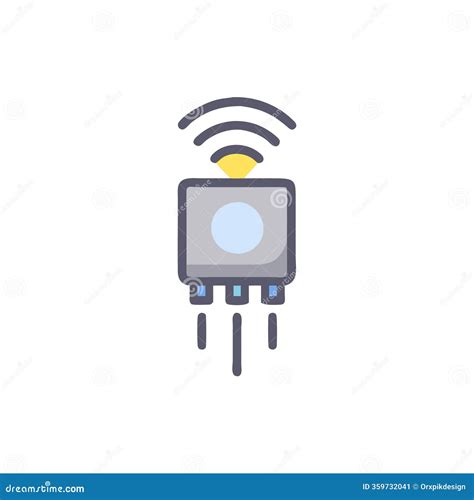 Light Sensor Icon Color Illustration 338890518