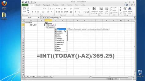 How To Calculate Age In Excel With Today Function Free Printable Download