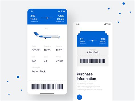 Flight Ticket UI Design By Numberwan