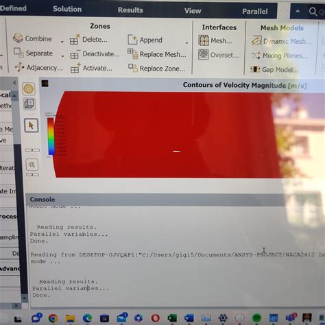 can t display imported data r ansys