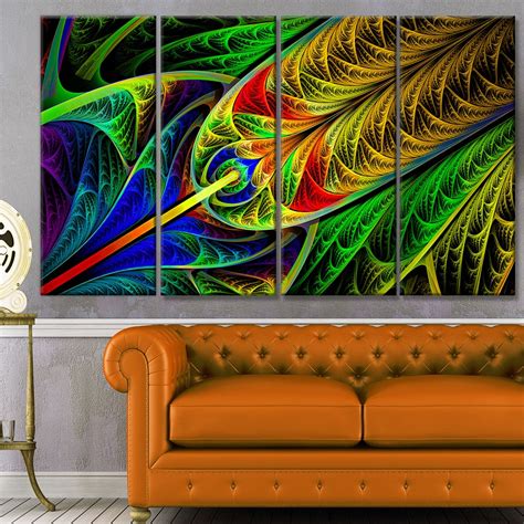 Designart Stained Glass With Glowing Designs Abstract Wall Art Canvas Bed Bath And Beyond
