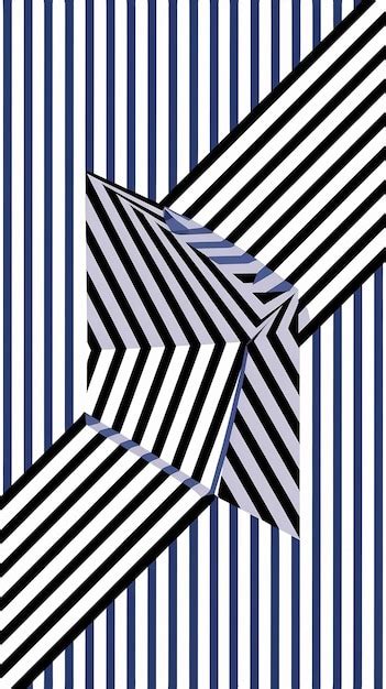 Zig Zag Pattern Optical Illusion Effect Stripped Backdrop Vector Design