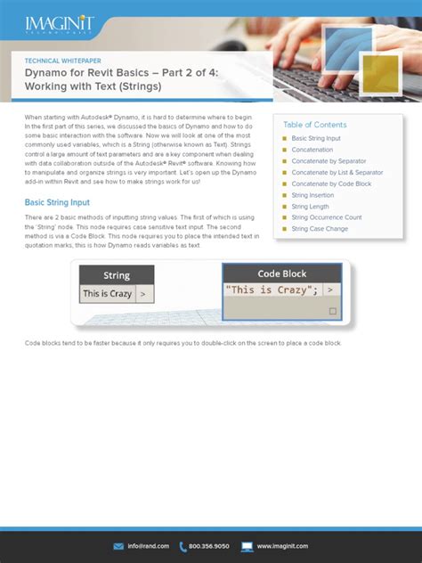 Dynamo For Revit Basics1 Pdf String Computer Science Autodesk Revit