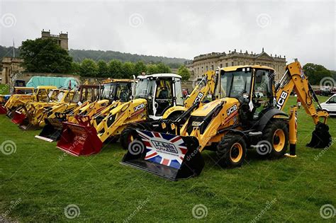 A Line Up Of Yellow Jcb Diggers Derbyshire Uk September 1 2023 Editorial Photo Image Of